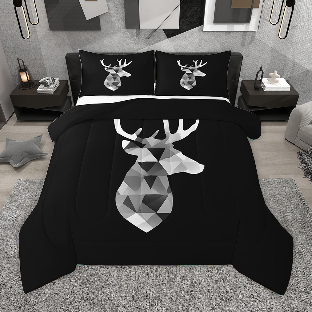 Homewish Wild Deer Elk Queen Comforter Set,Jungle Wildlife Bedding Sets ...