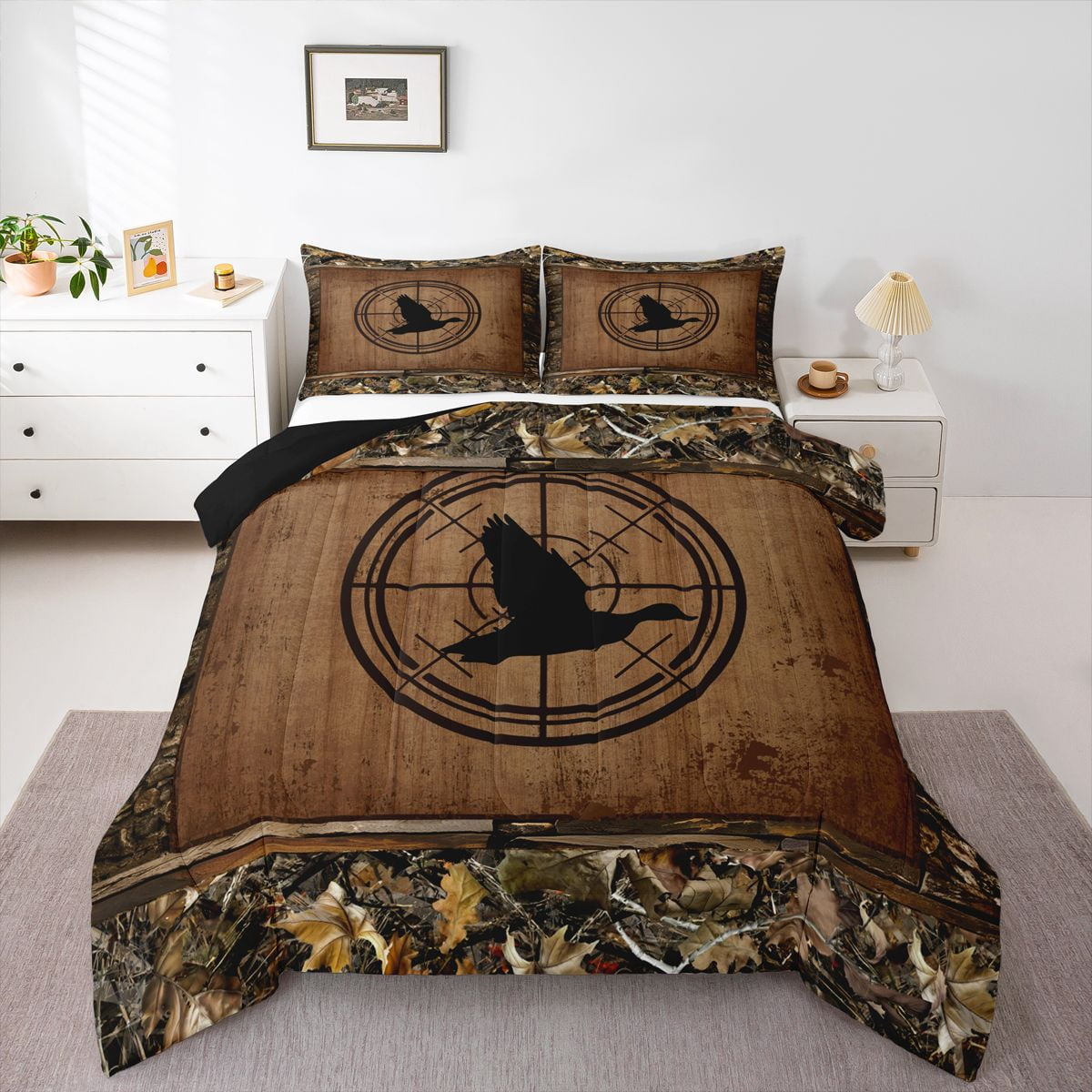 Homewish Wildlife Duck Animal Bedding Comforter Set for Men, Western ...