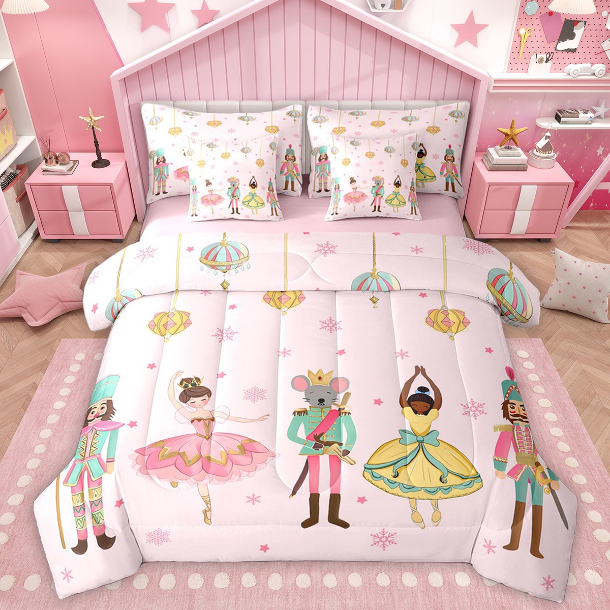 Homewish Xmas Nutcracker 7-Piece Twin Bedding Sets For Teens Boys Girls ...