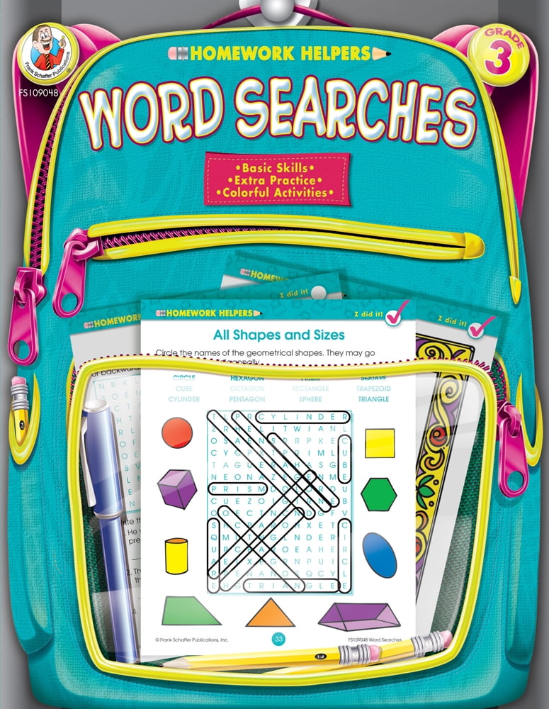 Homework Helper: Word Searches, Grade 3 (Paperback) - Walmart.com
