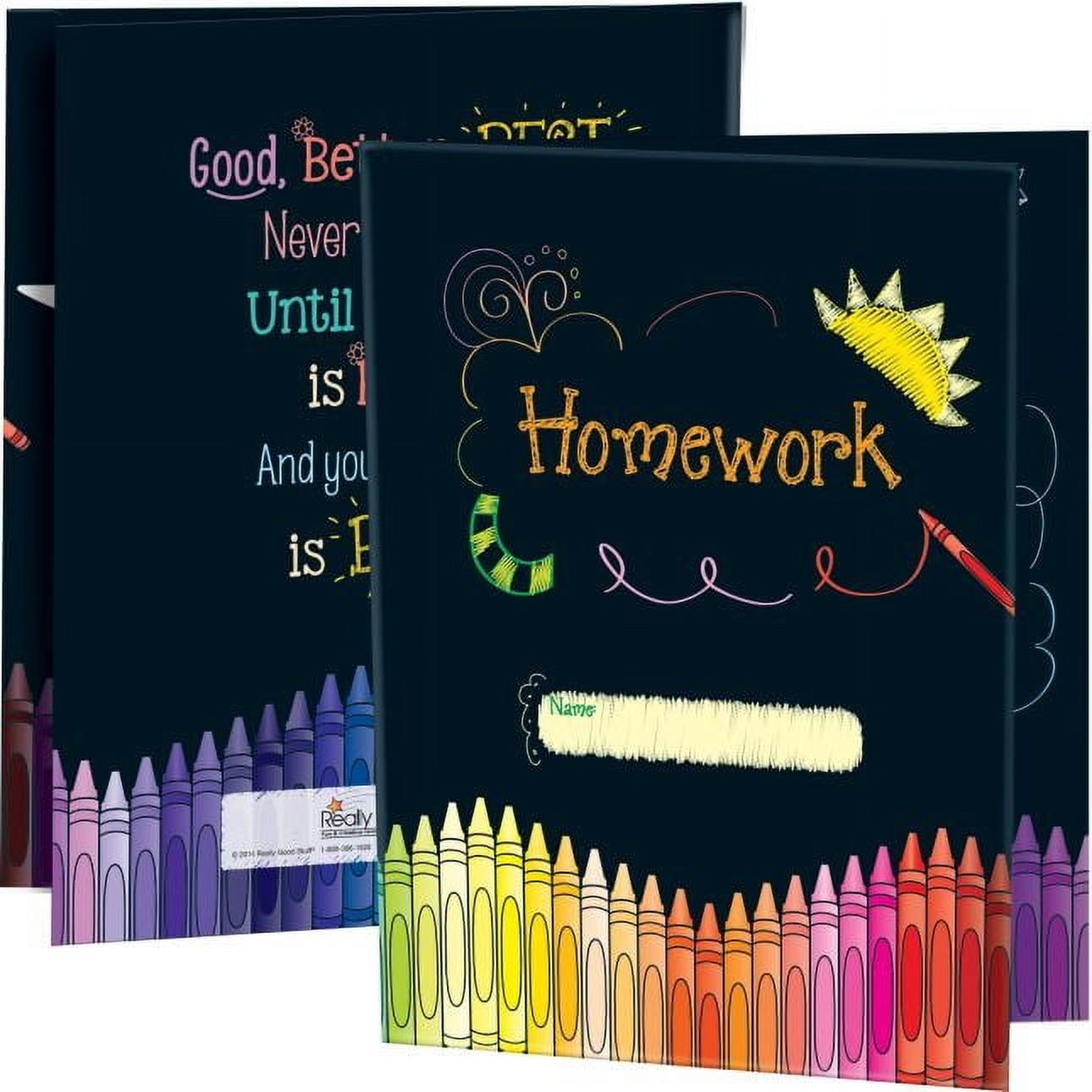 Homework Tri-Fold 3-Pocket Folders - 12 folders - Walmart.com