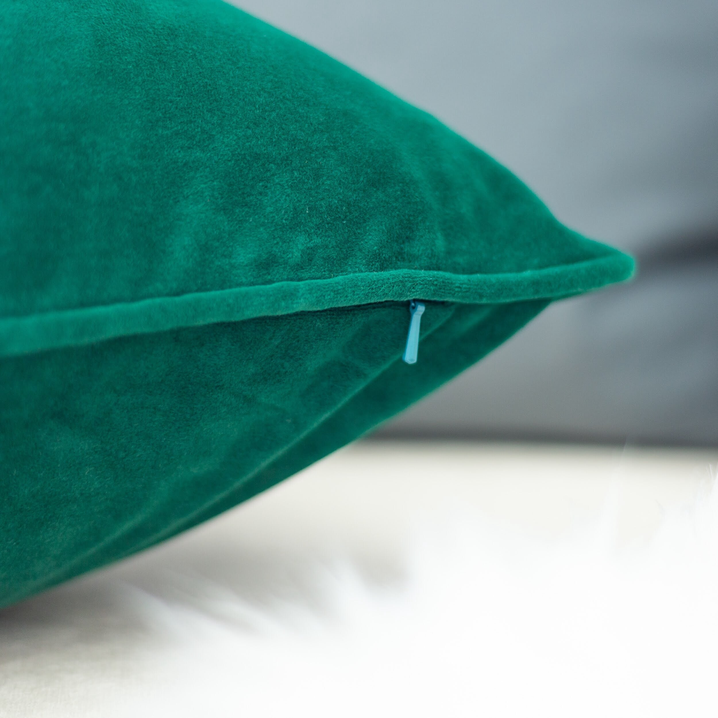 Elisa Velvet 20" Square Decorative Throw Pillow 2PK Green - Walmart.com