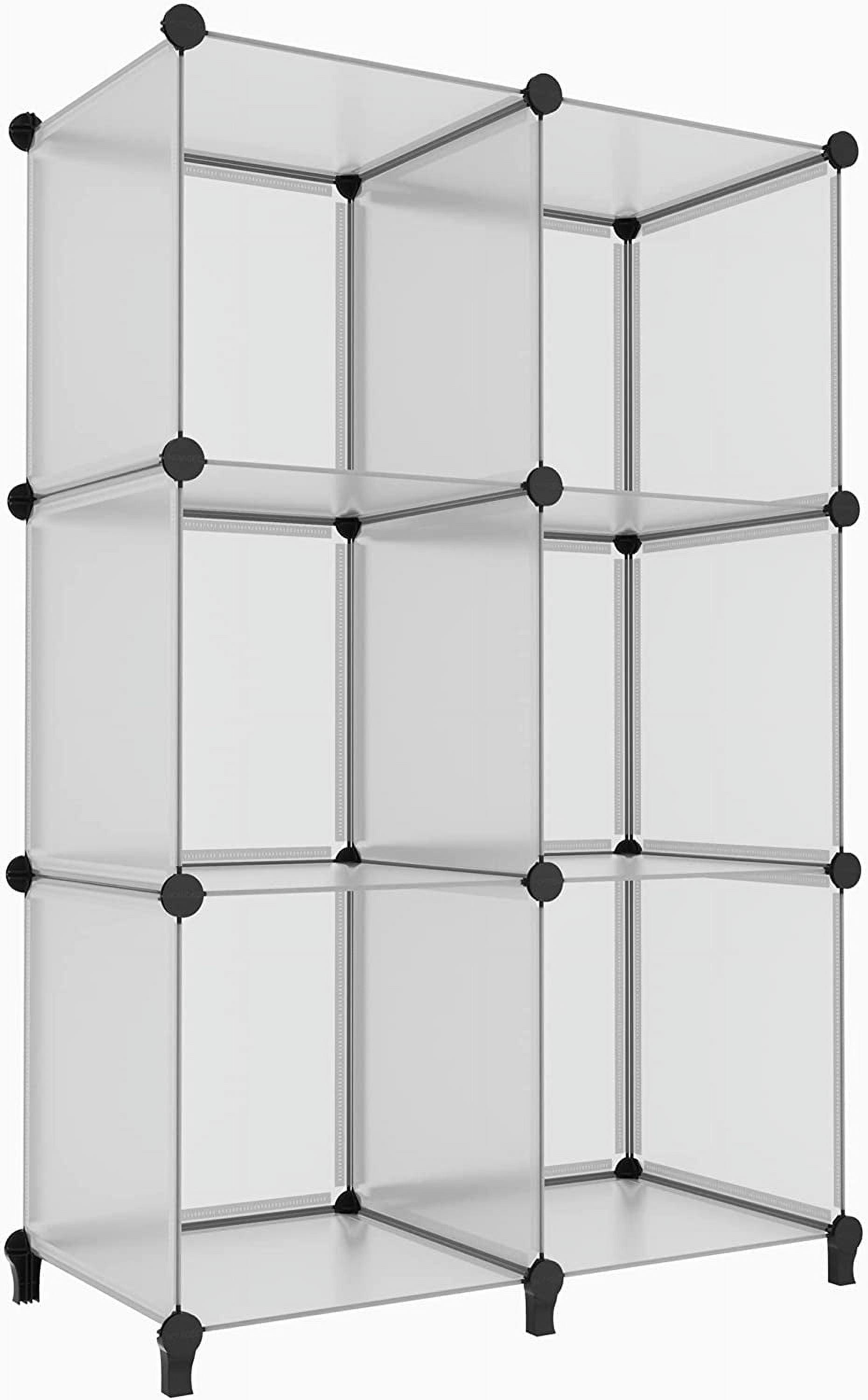 Homey Harvest 6-Cube Light Grey Cube Storage Organizer, Modular Storage ...