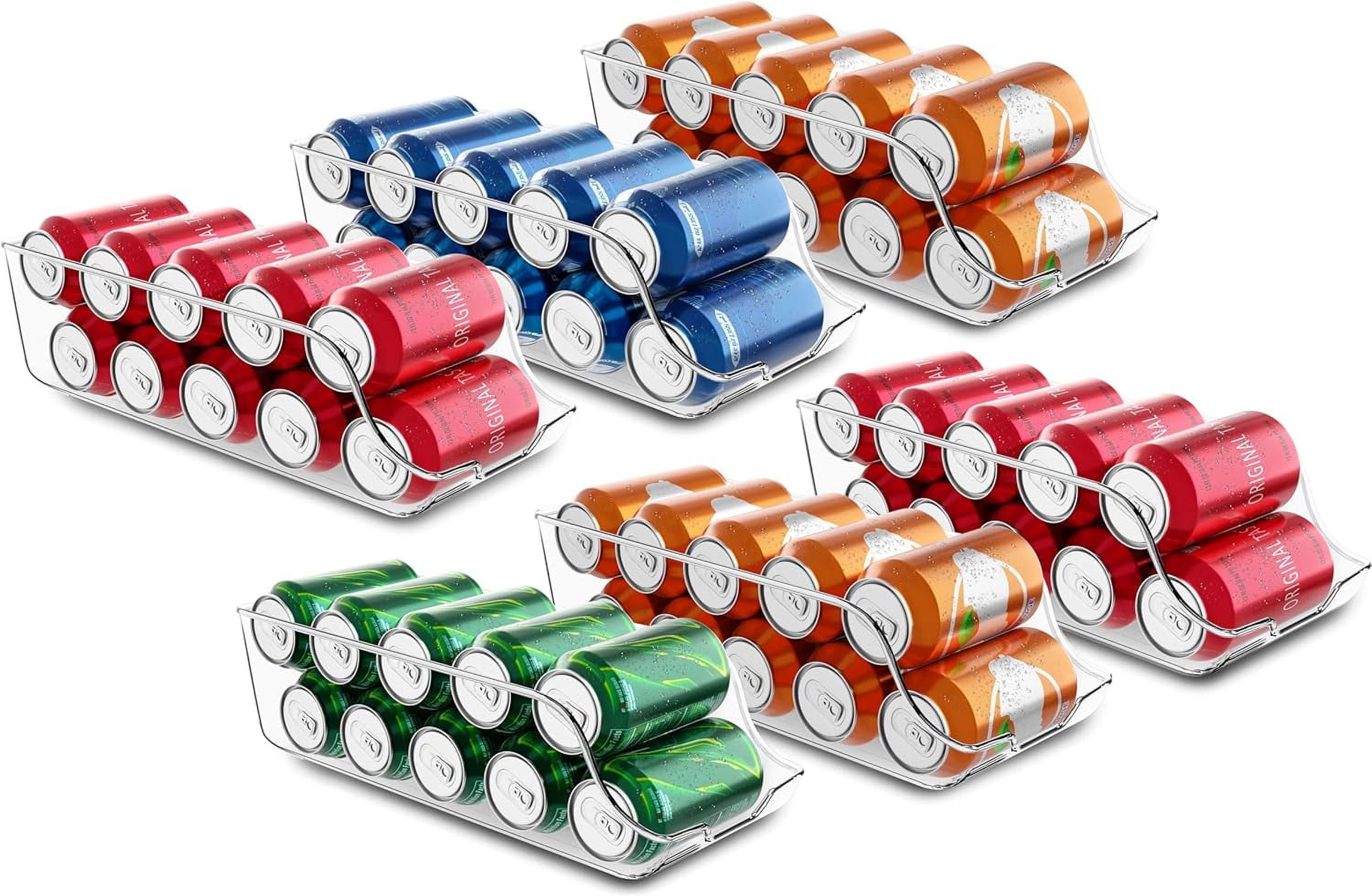 Homey Harvest Can Organizer For Pantry (Pack of 6) - Soda Can Storage ...