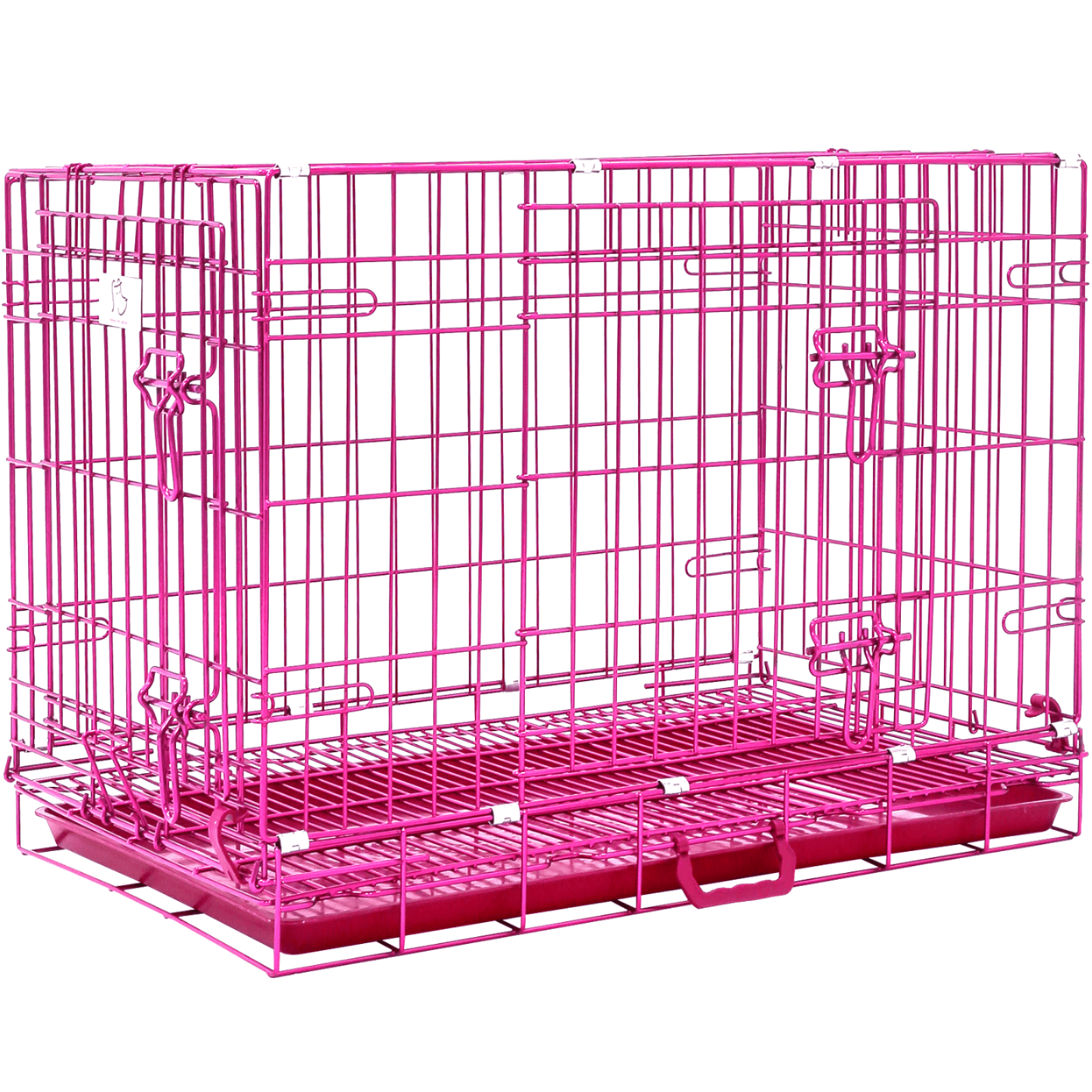 Homey Pet 30 Inch Pink Dog Crate, Cute Dog Cage Medium Sized Dog ...