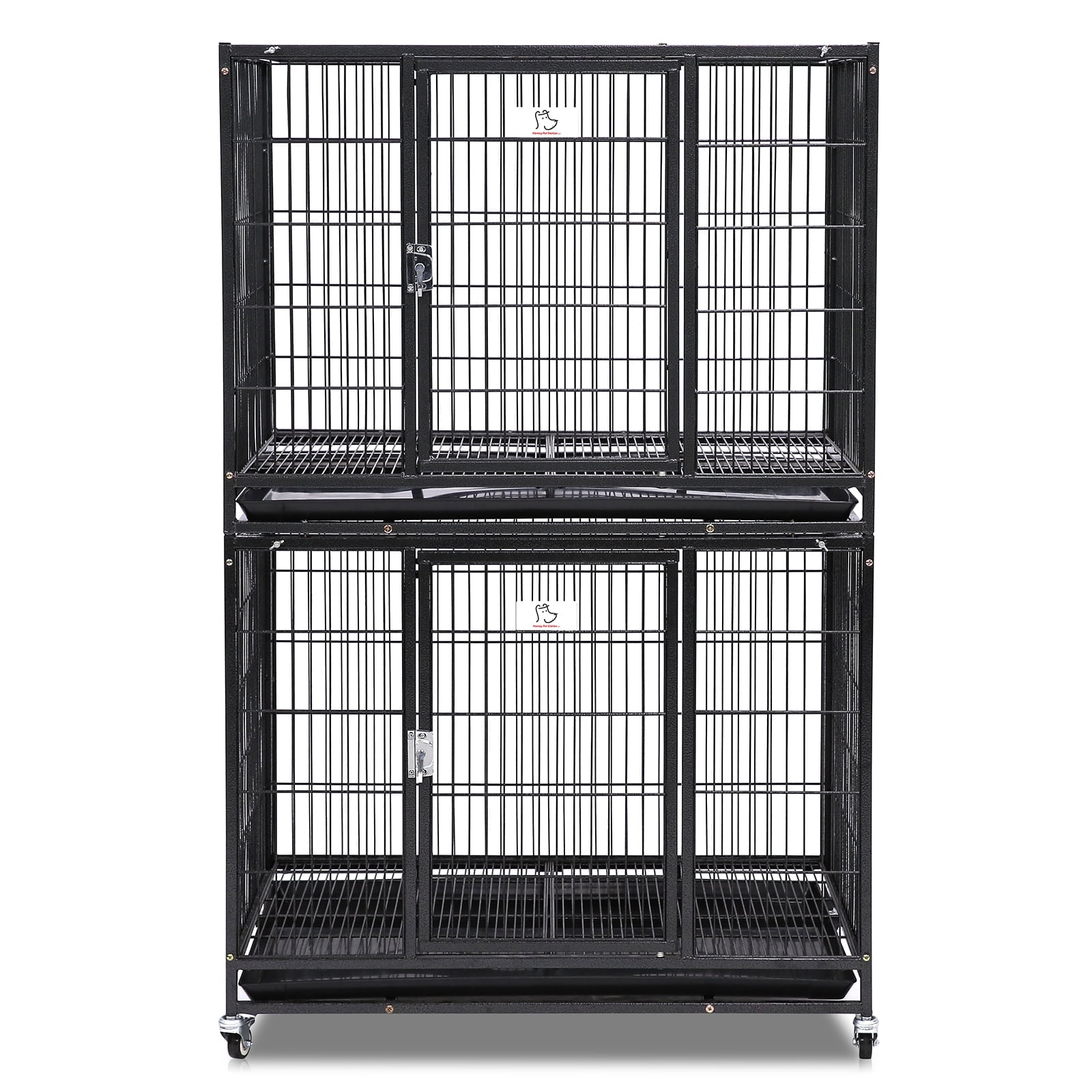 Homey Pet 37" Stackable Open Top Heavy Duty Dog Pet Cage Kennel w/Tray ...
