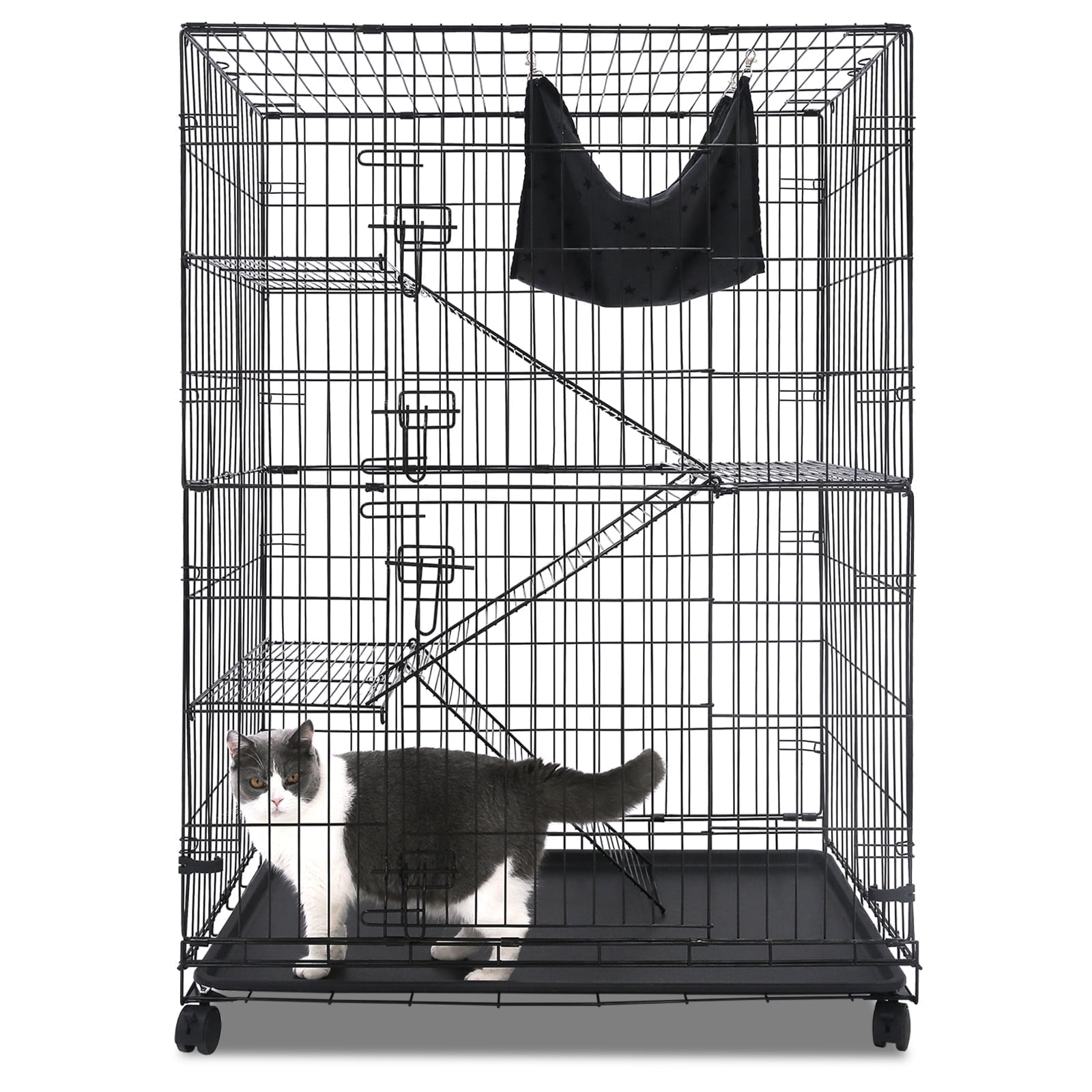 Free Shipping! Homey Pet 43" Cat Crate, Deluxe Cage Playpen for Small ...