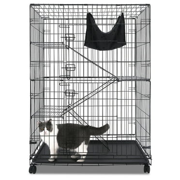 Dextrus Extra Big 4-Tier Indoor Cat Cage with Large Hammock, Perfect ...
