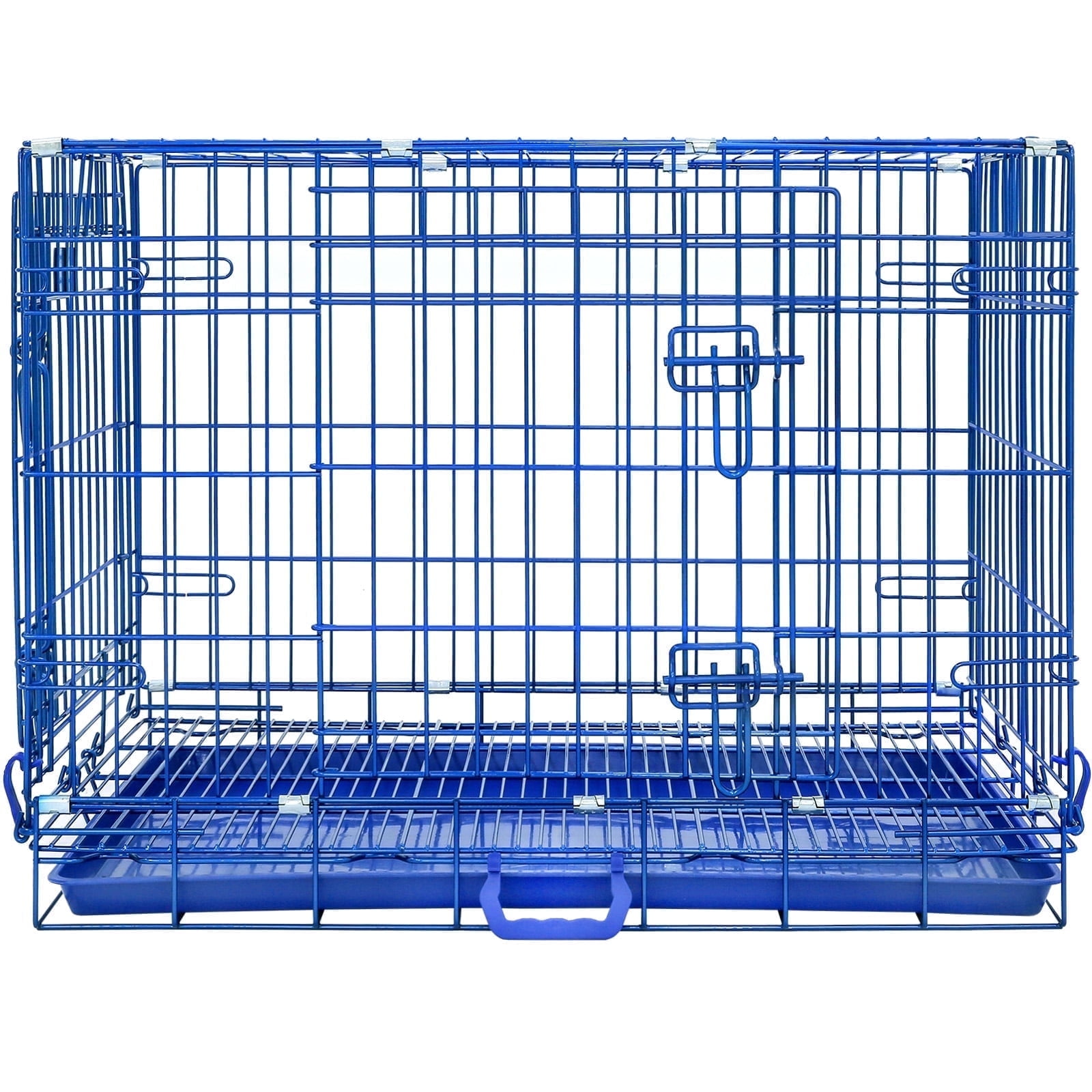 Homey Pet 30 Inch Medium Dog Crate, Royal Blue Dog Cage Small, Foldable ...
