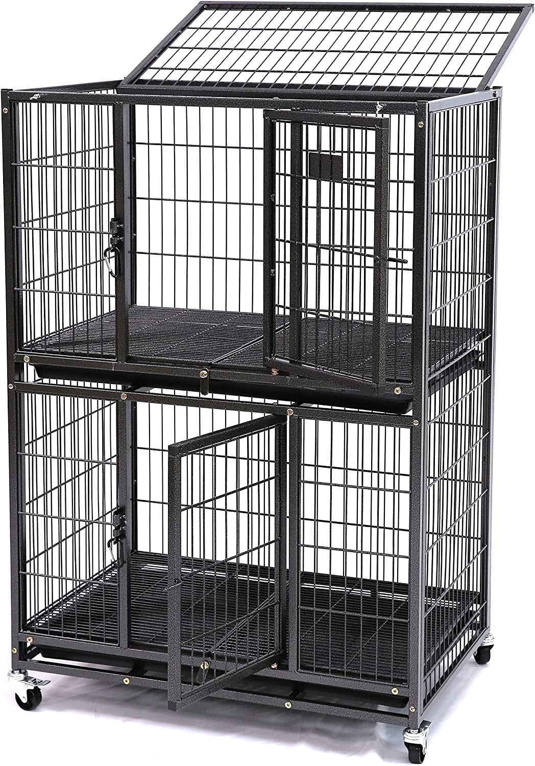 Homey Pet New 31" Pet Cage and Durable Plastic Black Tray (Undetchable ...