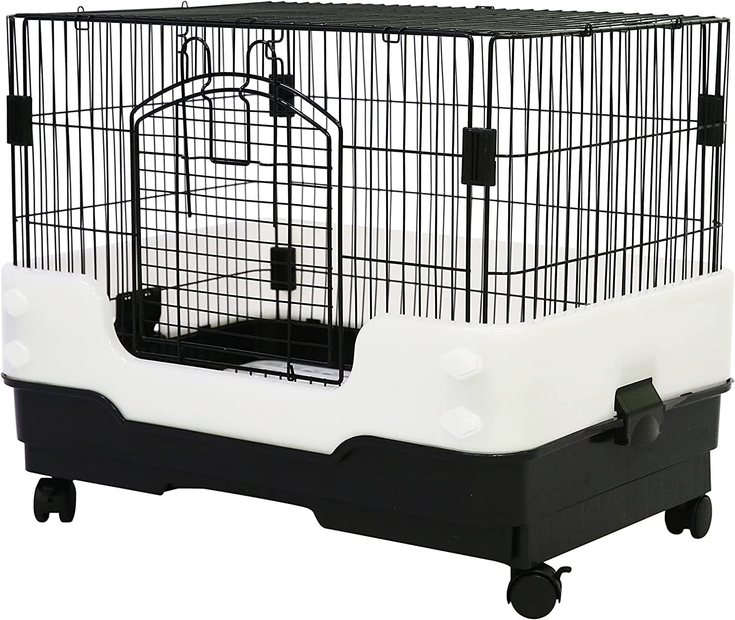 Homey Pet Small Animal Cage with Tray, Caster, Size: L25 XW17 XH21 ...