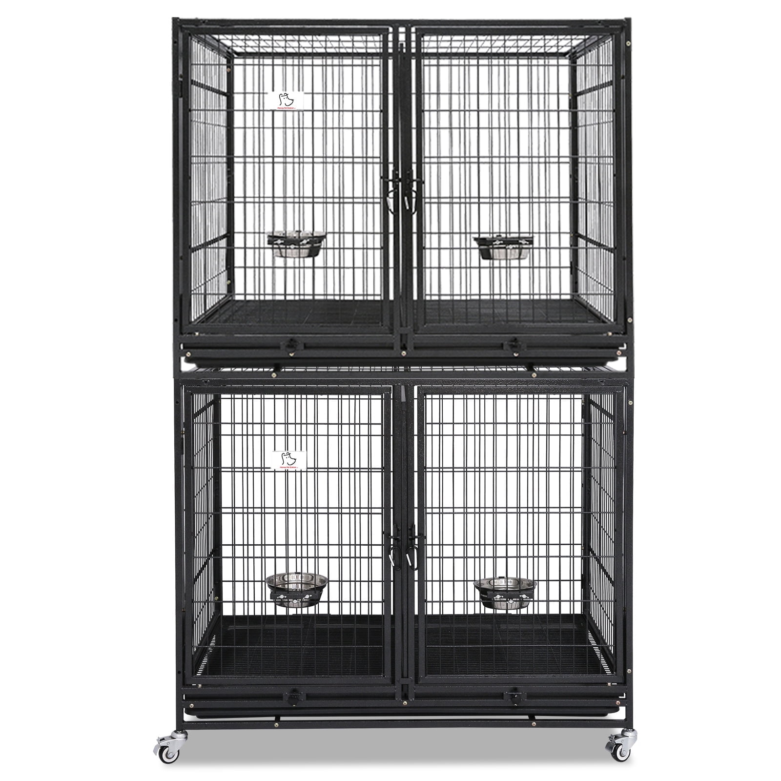 Homey Pet 43" Heavy Duty Dog Crate (Tall Version) for Medium/Large Dogs ...
