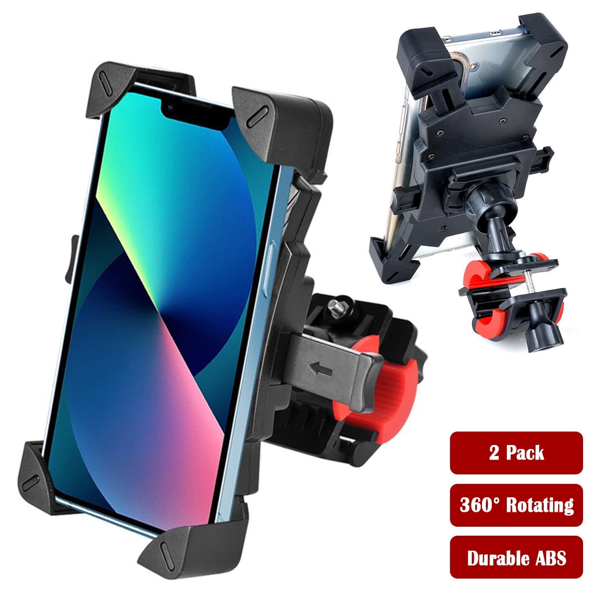 Homeya Motorcycle Phone Mount Adjustable Handlebar Phone Holder for ...