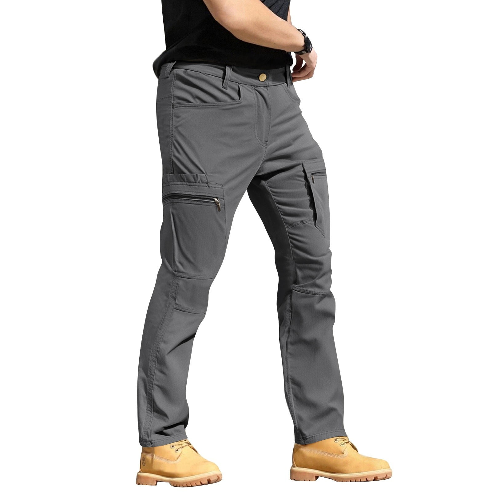 Homeyce Cargo Pants for Men Ripstop Elastic Waist Cargo Pants ...