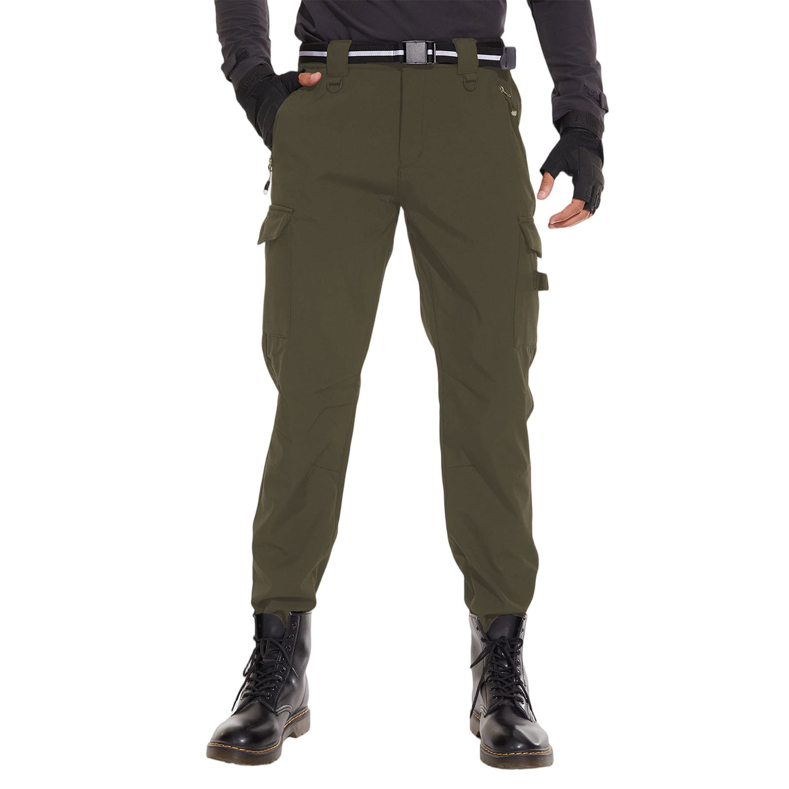 Homeyce Cargo Work Pants for Men Durable Ripstop Elastic Waist Pants ...