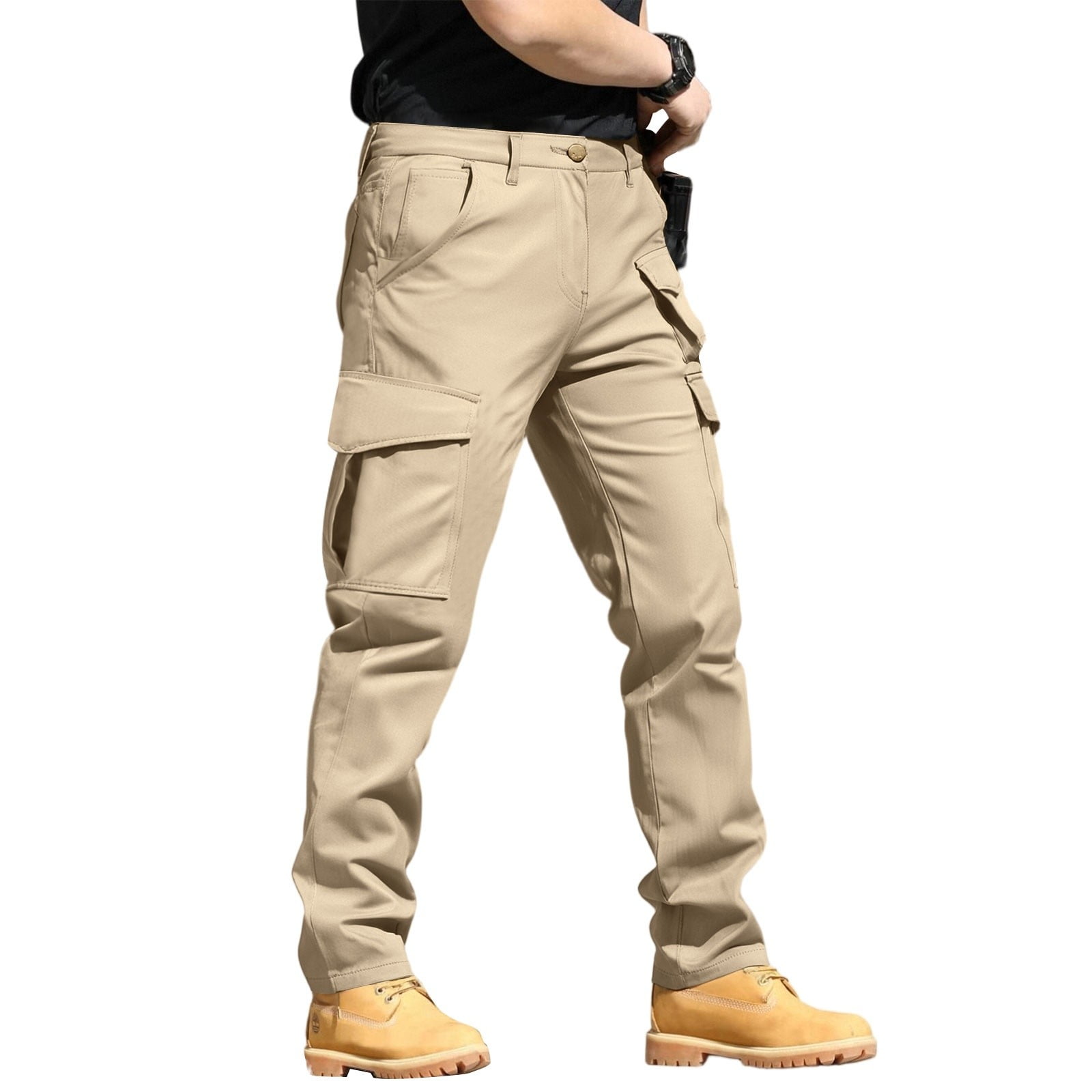 Homeyce Cargo Work Pants for Men Water Resistant Ripstop Pants Elastic ...
