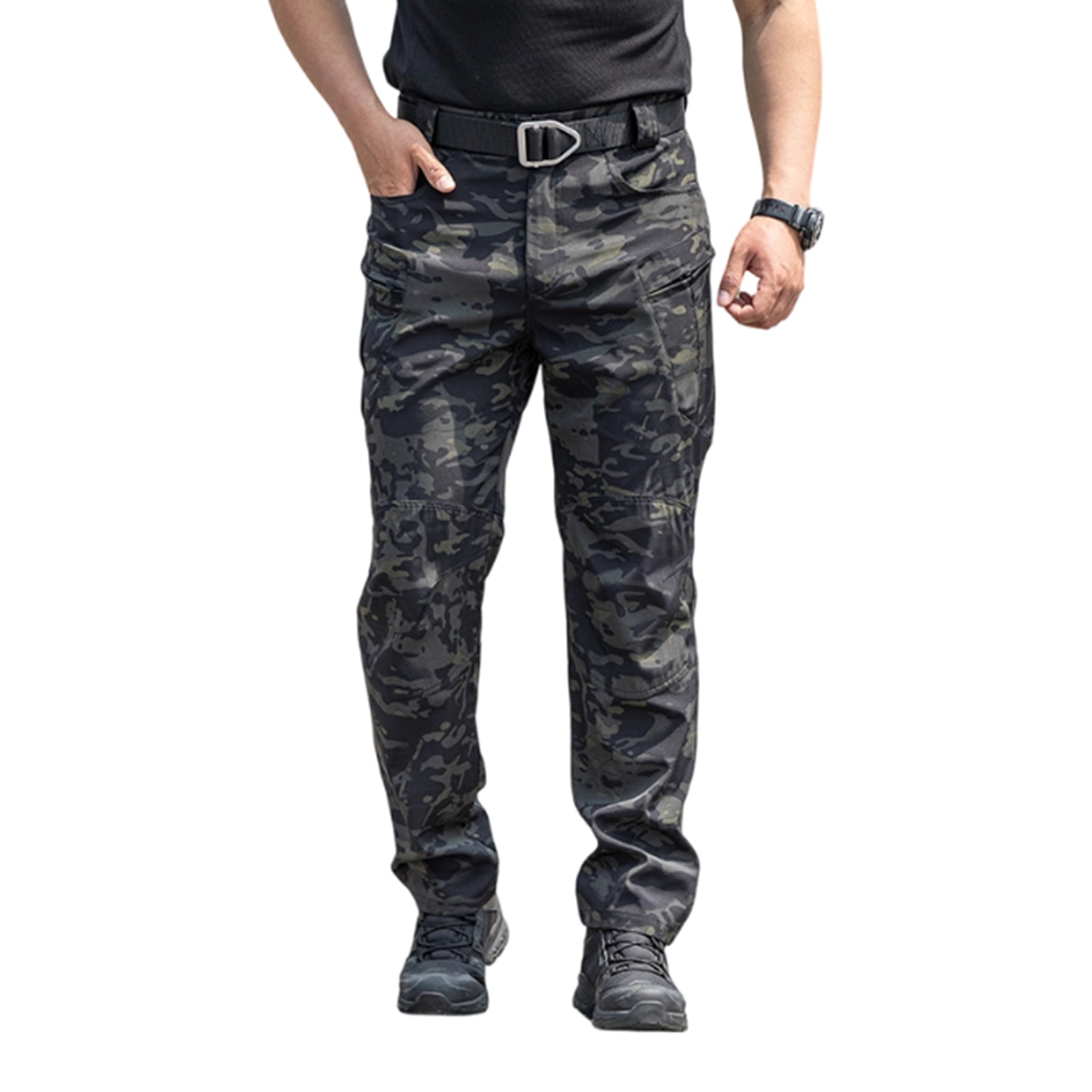 Homeyce Flex Tactical Cargo Pants for Men Waterproof Stretch Waistband ...
