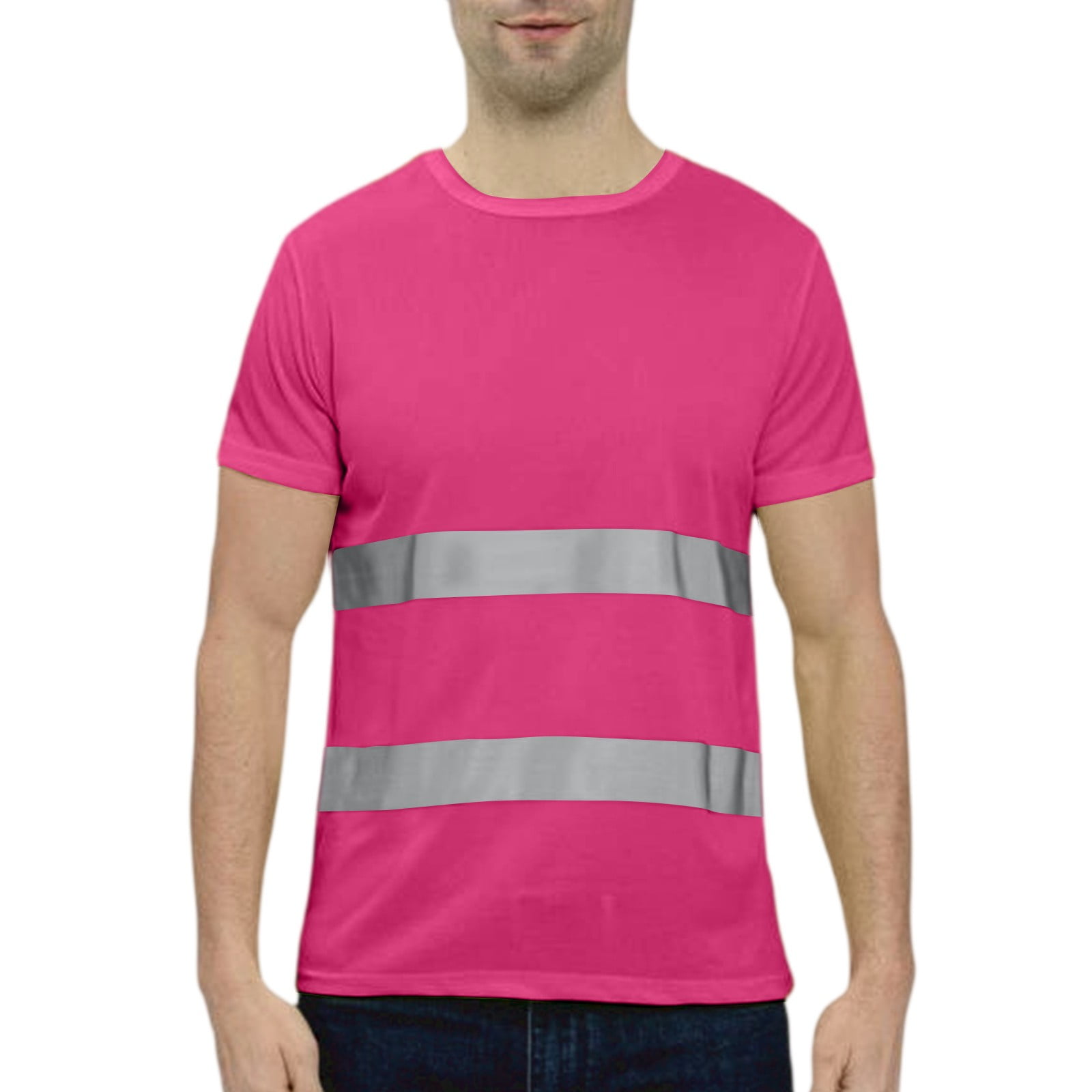 Homeyce Men Hi Vis Shirts Reflective High Visibility Short Sleeve T ...