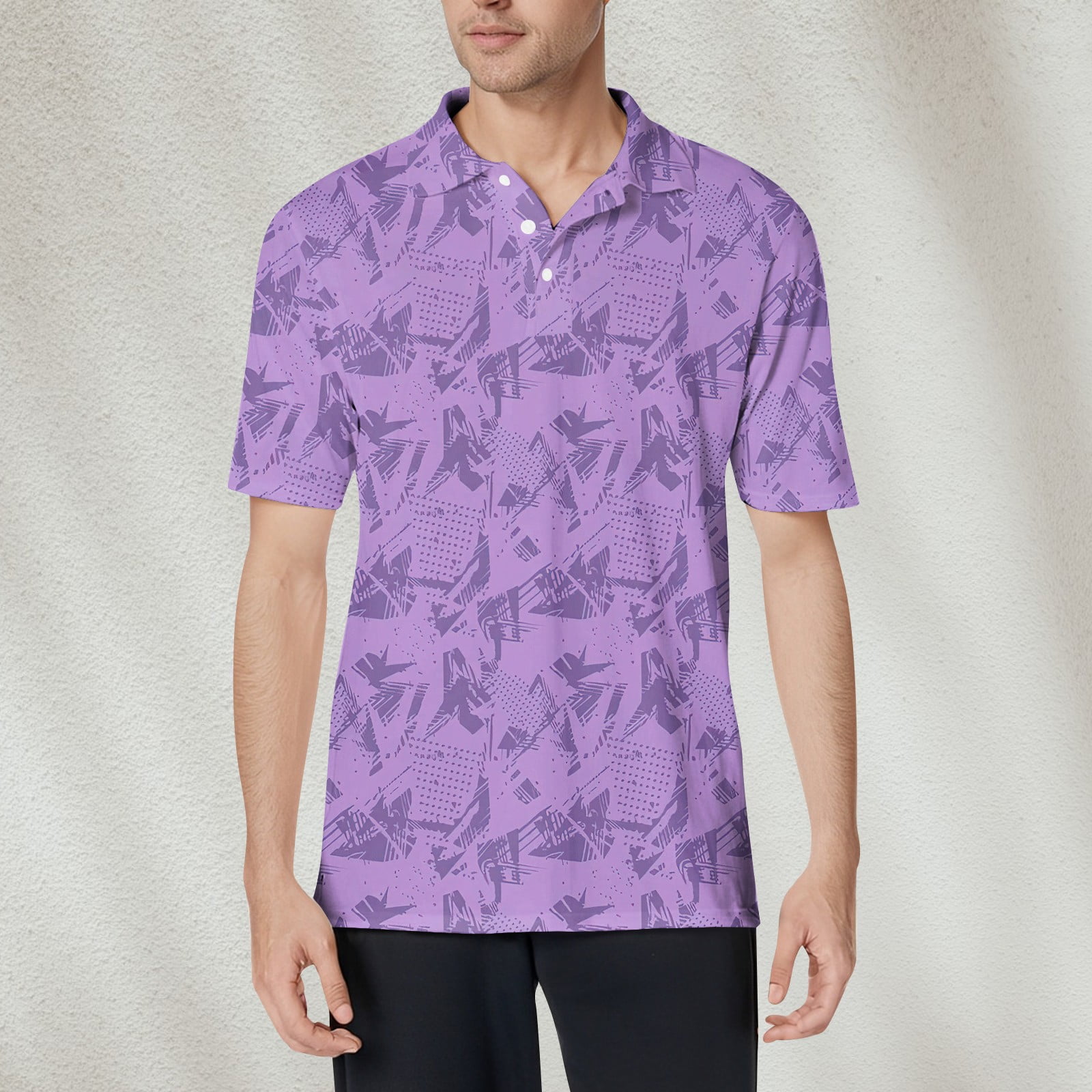 Homeyce Men's 2025 Summer Polo Shirts Short Sleeve Button Down Shirt ...