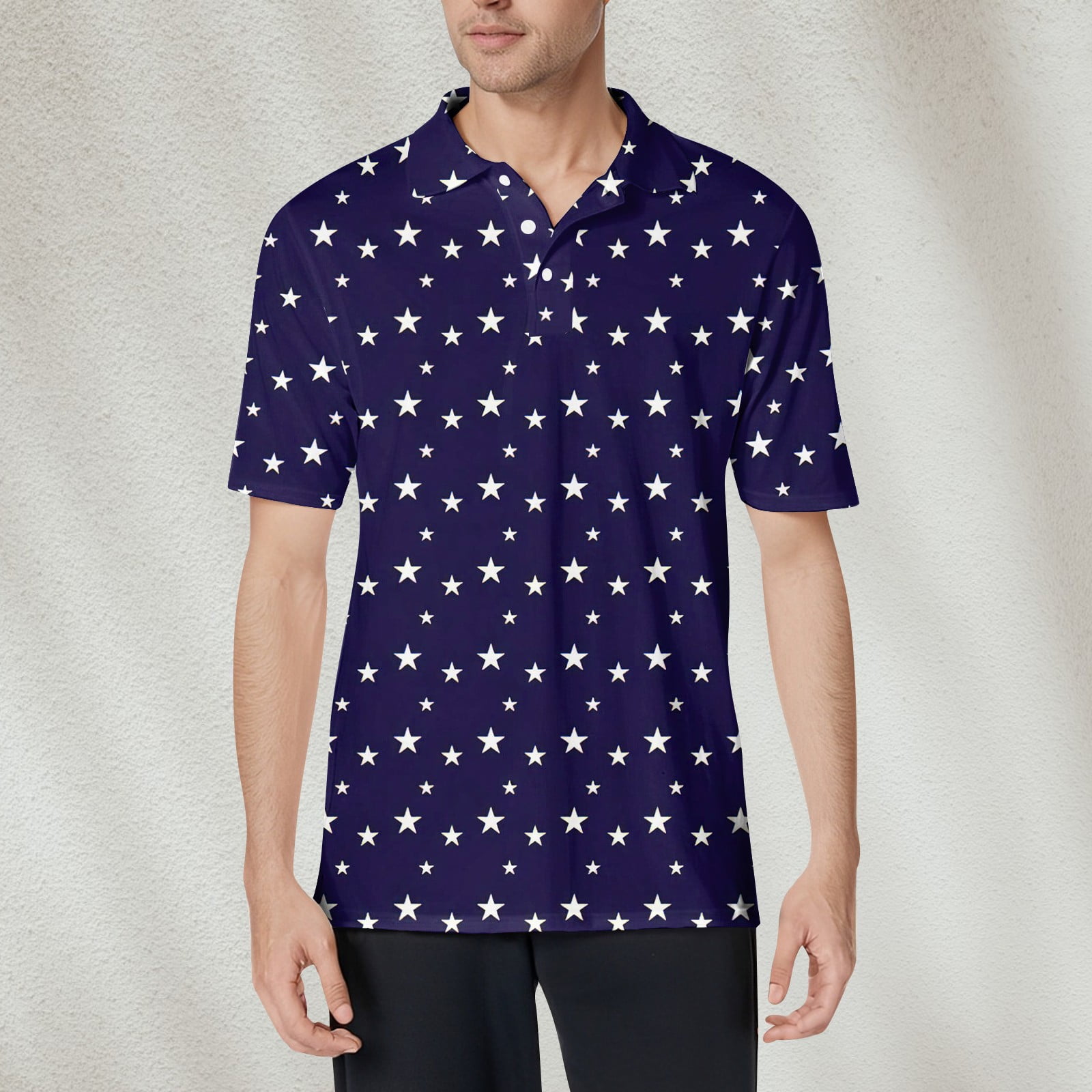 Homeyce Men's 2025 Summer Polo Shirts Short Sleeve Shirt Button Down ...