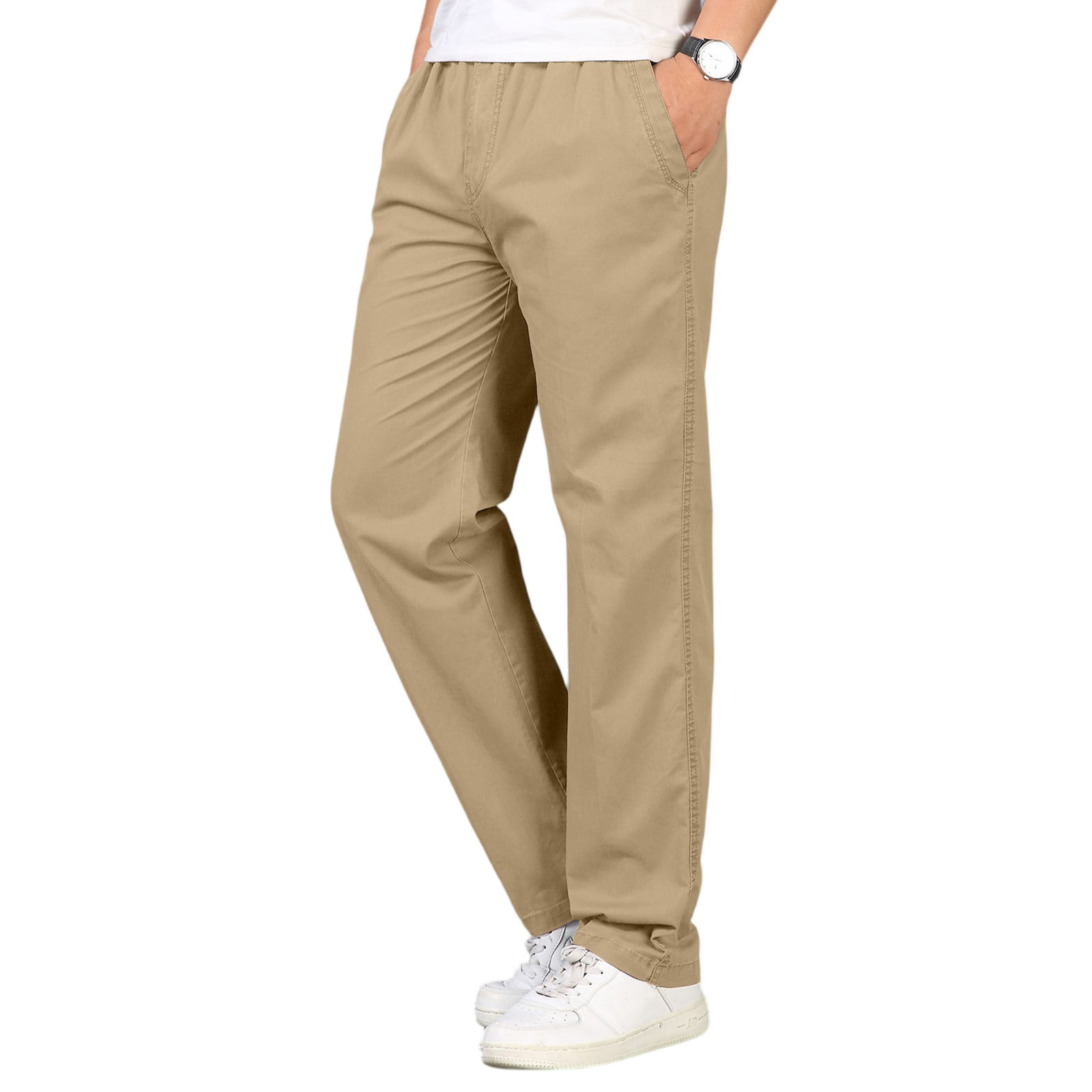 Homeyce Men's Cargo Joggers Pants Ripstop Elastic Waist Military Pants ...