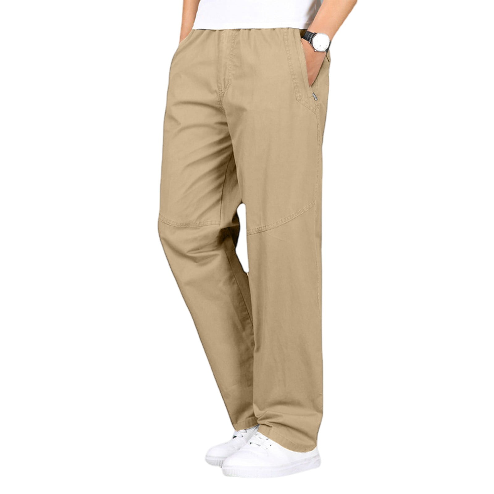 Homeyce Men's Cargo Pants Ripstop Elastic Waist Cargo Pants Breathable ...