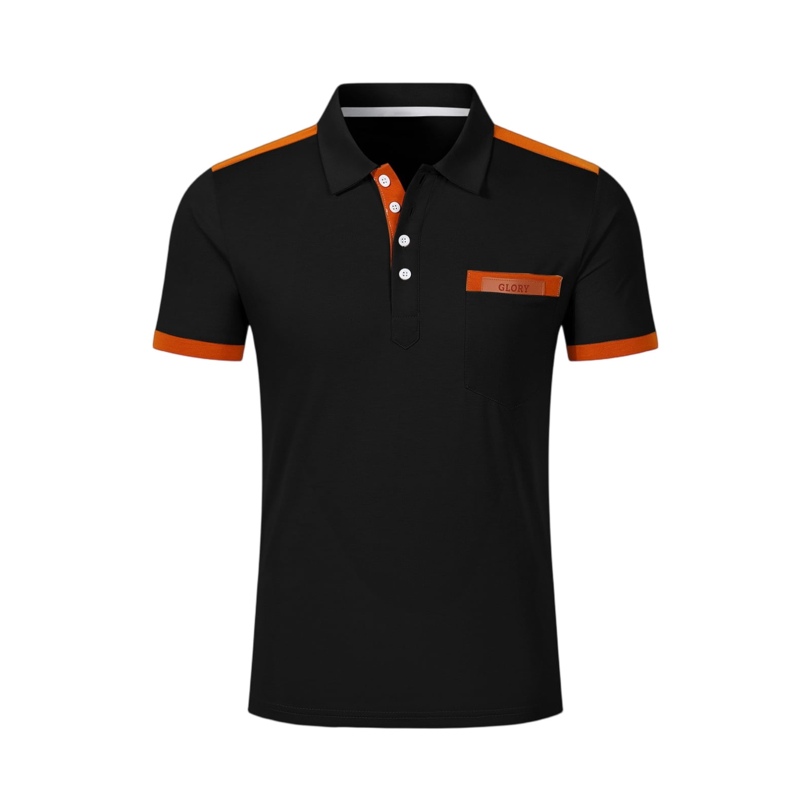 Homeyce Mens Pocket Polo Shirts Short Sleeve Button Shirts with Pocket ...