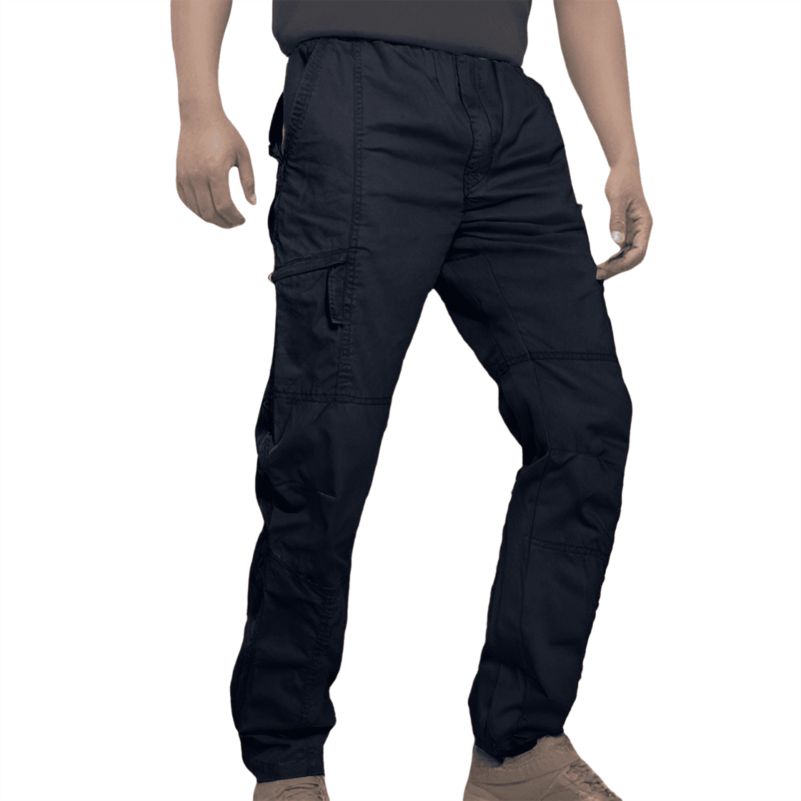 Homeyce Military Pants Men's Ripstop Elastic Waist Cargo Pants ...