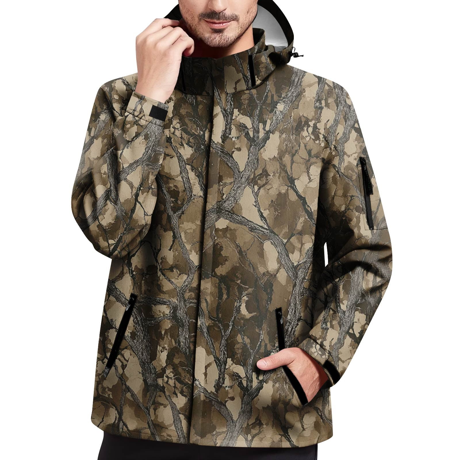 Homeyce Military Softshell Jackets for Men with Pocket Windbreaker ...