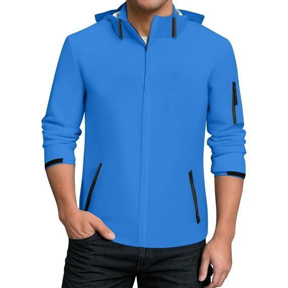 Homeyce Outdoor Waterproof Soft Shell for Men Windbreaker Zip Up Military Jacket Hooded Winter ...