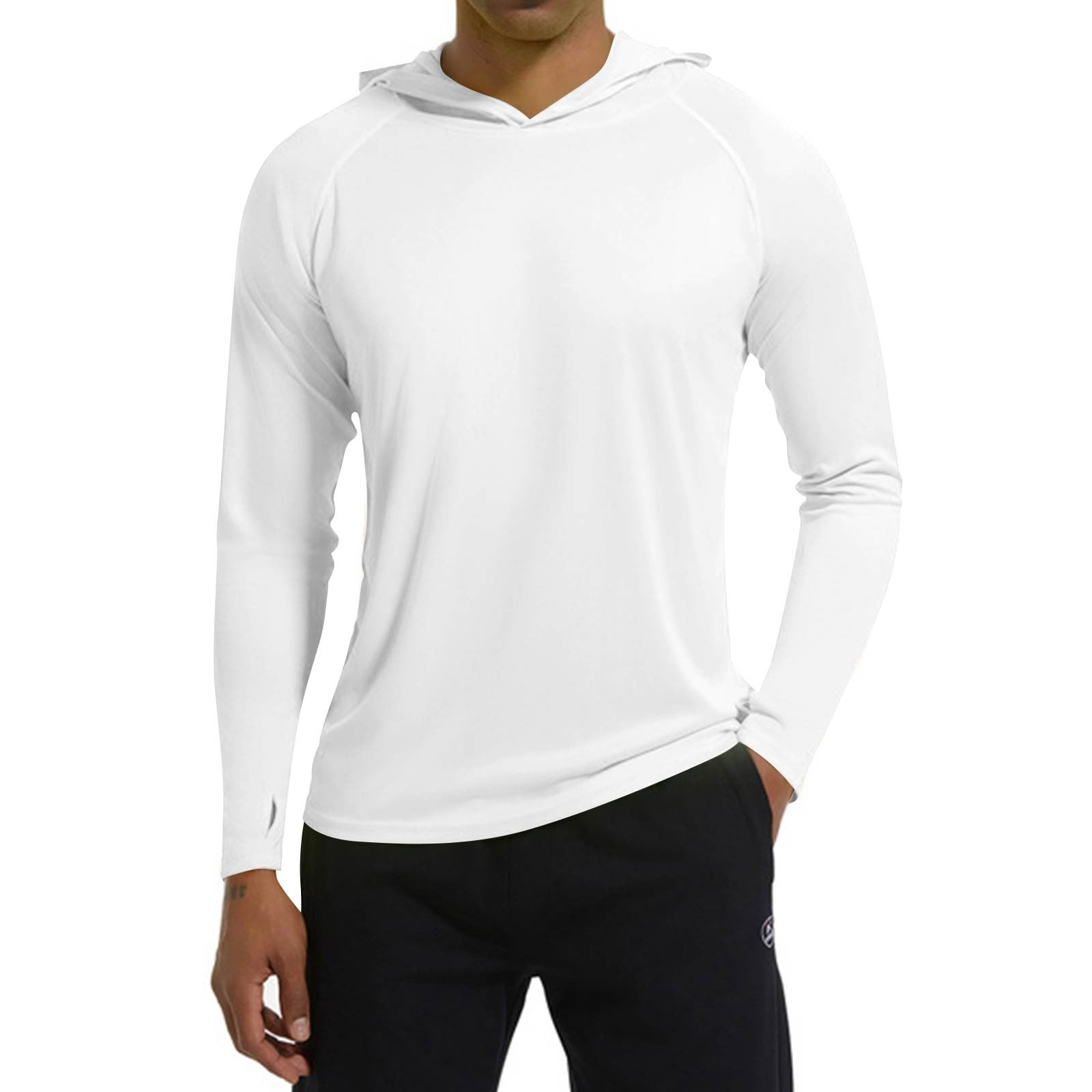 Homeyce Sun Protection Hoodie Shirts for Men Long Sleeve UPF 50+ Shirts ...