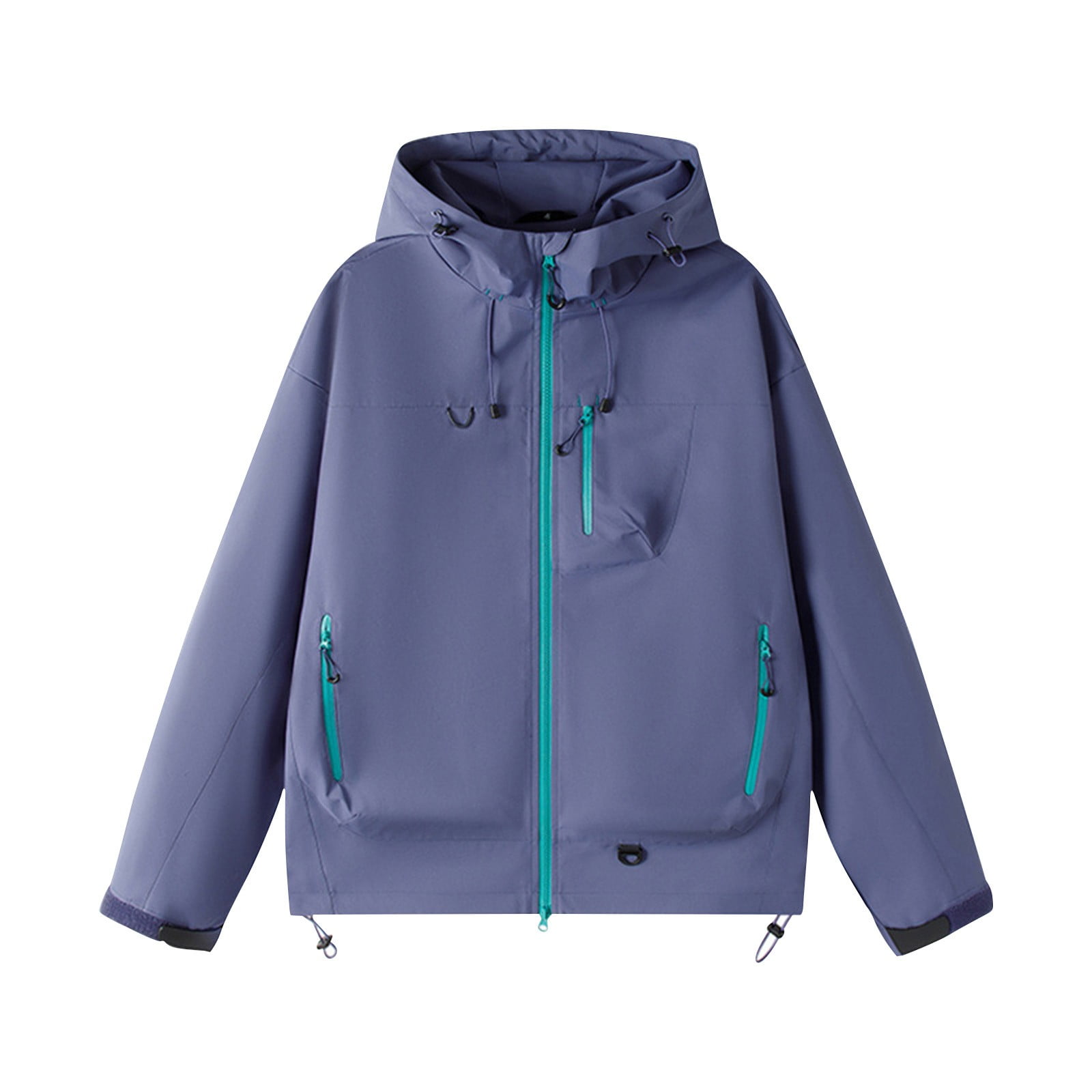 Homeyce Waterproof Rain Jacket for Unisex Windbreaker Lightweight ...