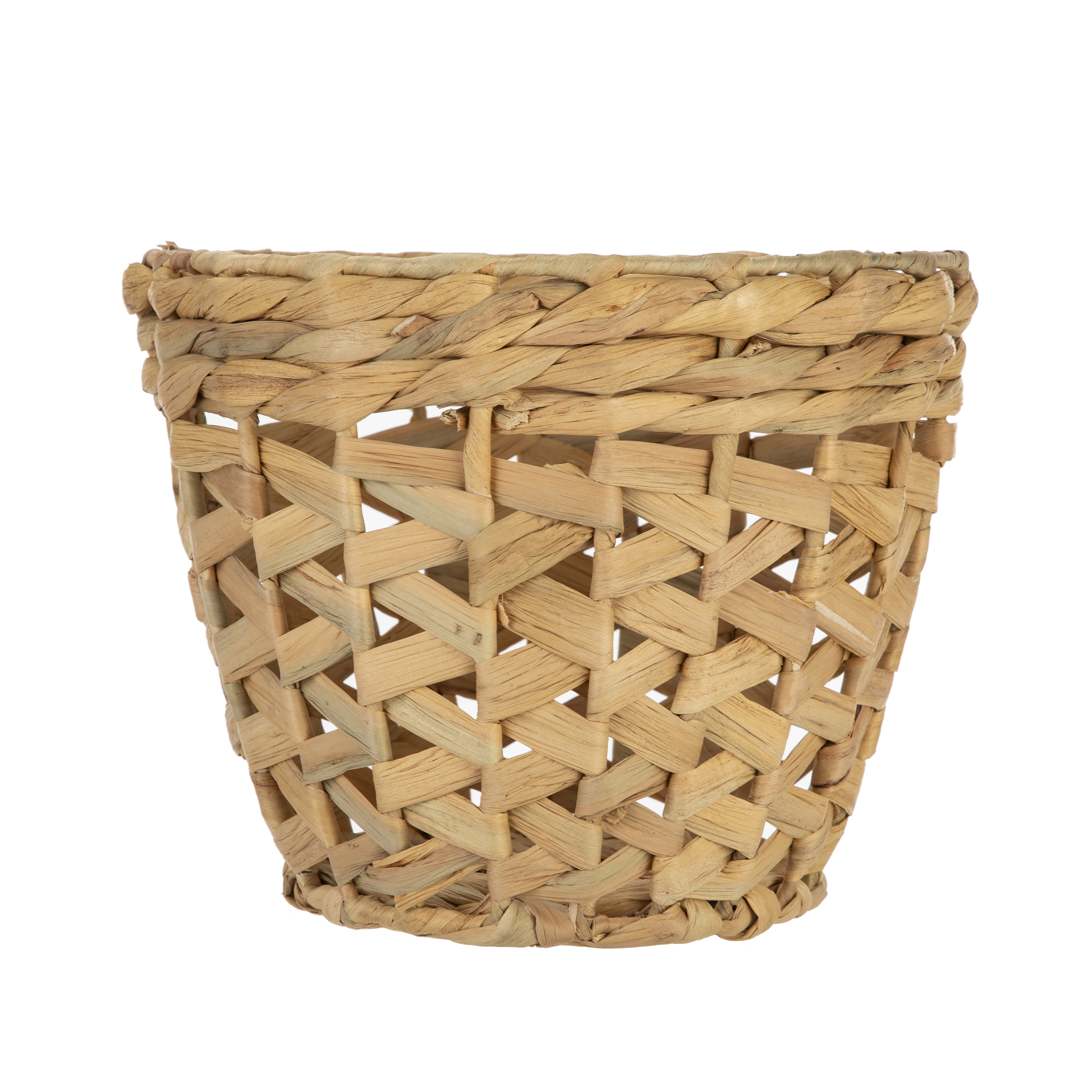 Homezone 7" Open-Weave Tapered Natural Water Hyacinth Basket - Walmart ...