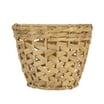 Homezone Handwoven Natural Rattan Basket with Modern Weave, Round ...