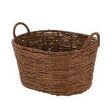 Homezone Brown Handwoven Maize Basket, Oval - Walmart.com