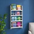 Homfa 4-Tier Wall Bookshelf, 44.5"H Wall Mounted Kids Bookshelf, Book ...
