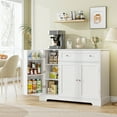 Homfa 41'' White Kitchen Cabinet, Standing Pantry with Adjustable Shelf ...