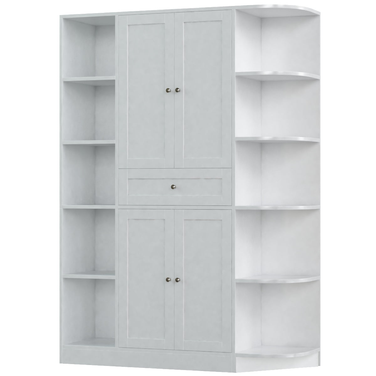Homfa 70.9" Kitchen Pantry Storage Cabinet with Open Shelves & Drawers ...