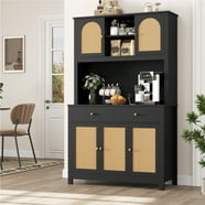 Homfa 71'' Large Wooden Dining Room Pantry, Buffet Hutch, 4 Door ...