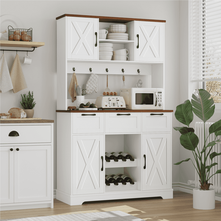 White Kitchen Storage Cabinets Pantry Organization & Storage For Sale