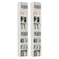 Homfa 8-Tier Media Tower, CD DVD Media Storage Unit with 4 Adjustable ...