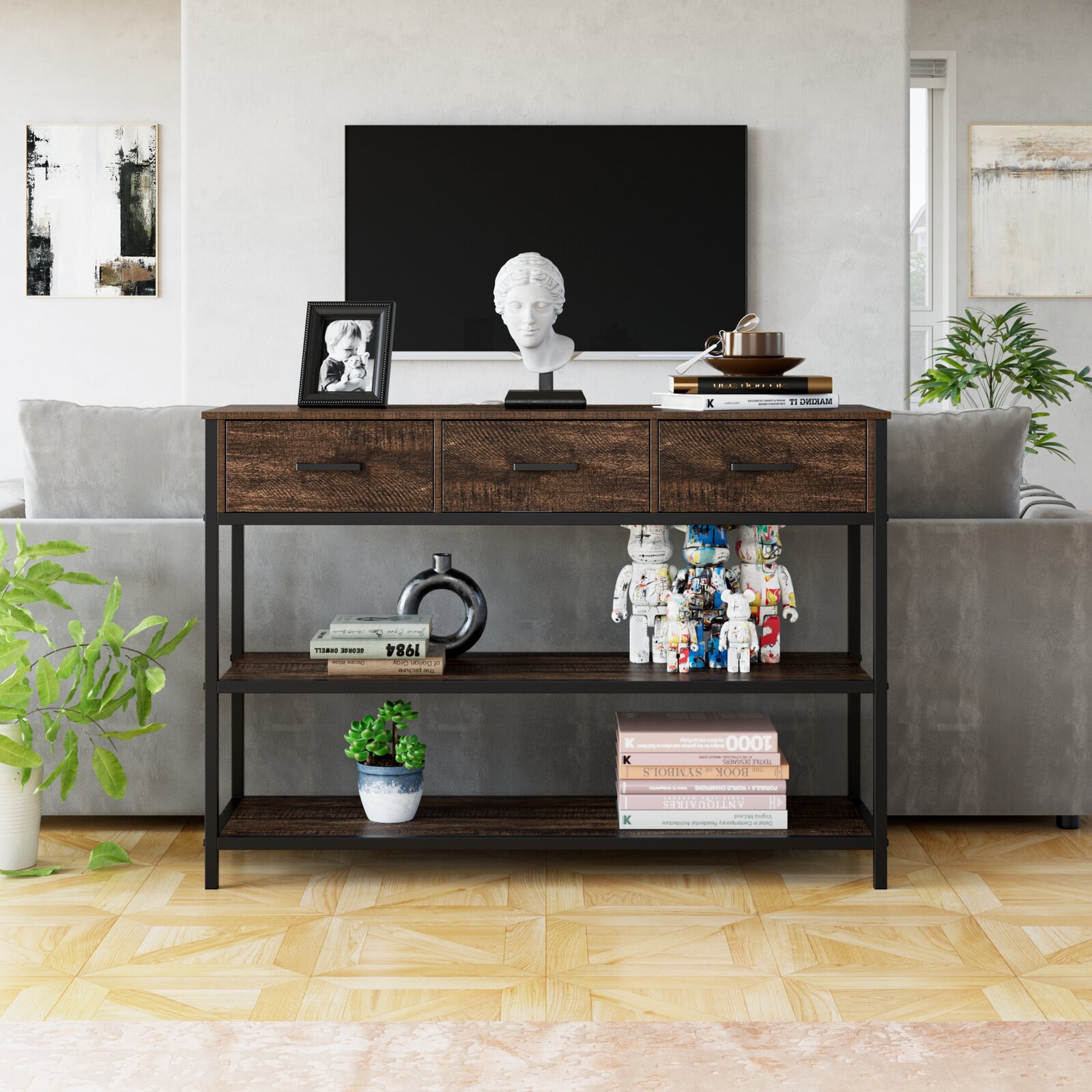 Convenience Concepts Northfield Modern Console Hall Sofa Table ...