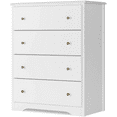 Homfa Dresser Chest, Modern Chest Organizer with 4 Drawers for Bedroom ...