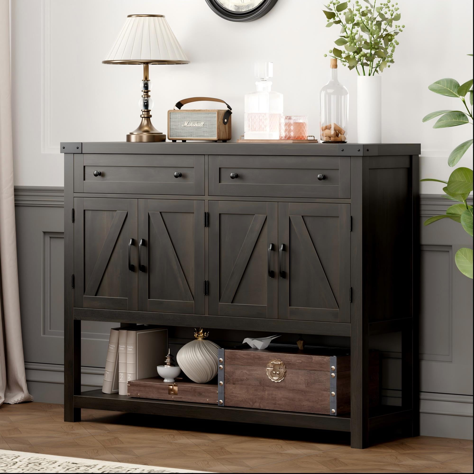 Free Shipping! Homfa Farmhouse Console Table with 2 Drawer for Entrance ...