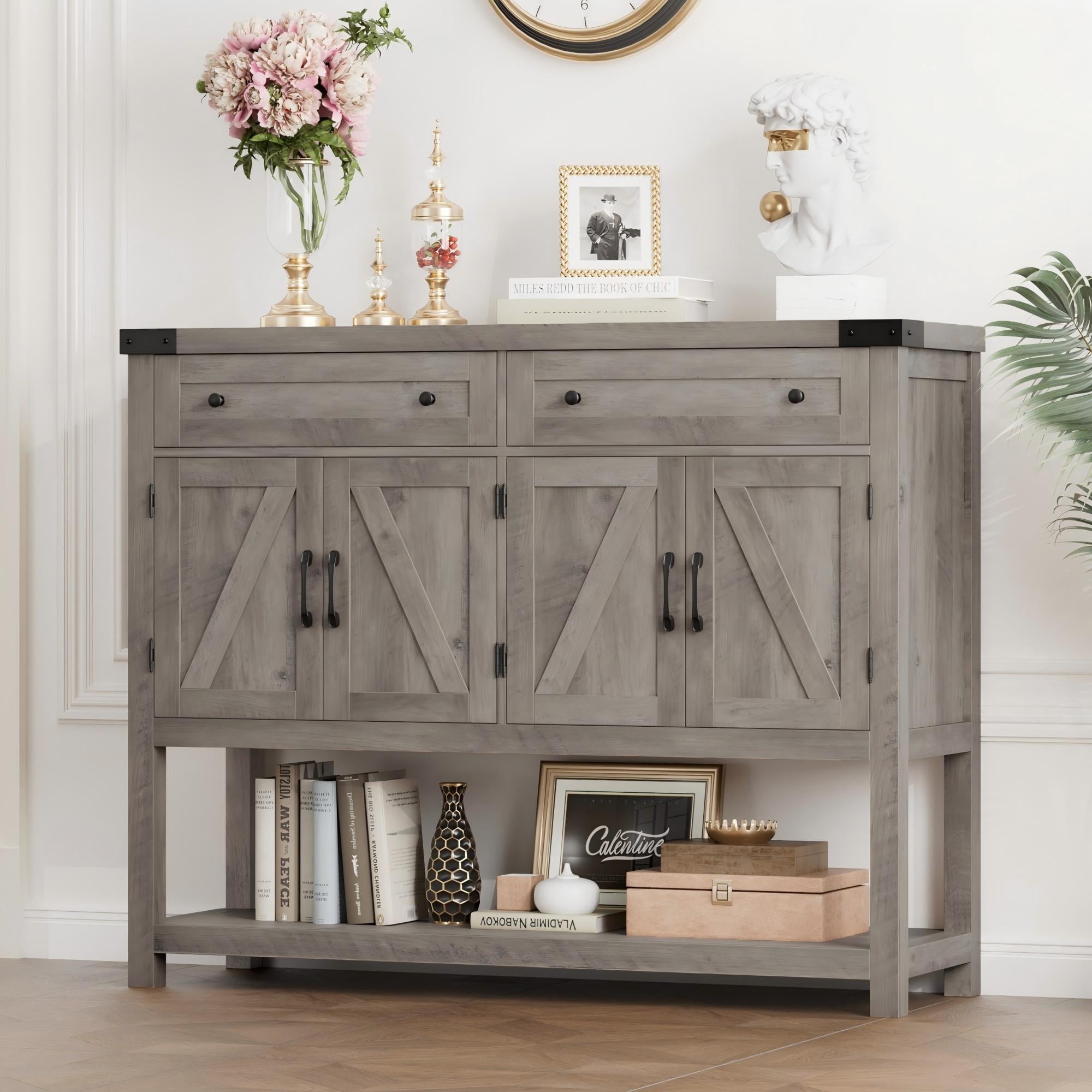 Free Shipping! Homfa Farmhouse Console Table with 2 Drawer for Entrance ...