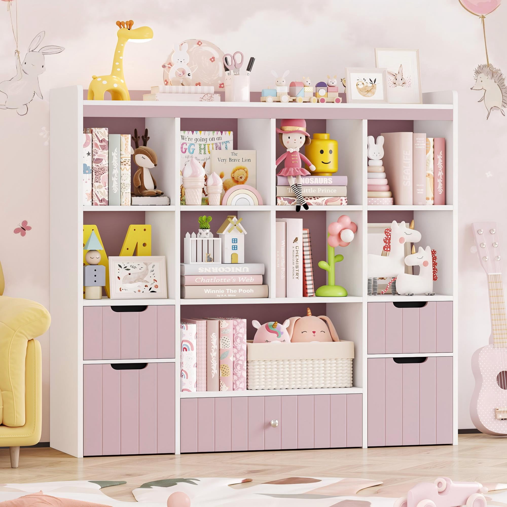 Homfa Kids Toy Storage Organizer with Cubby, Kids Toy Storage Chest ...
