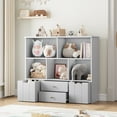 Homfa Kids Toy Storage Organizer, 5 Cubby Children Bookcase and ...