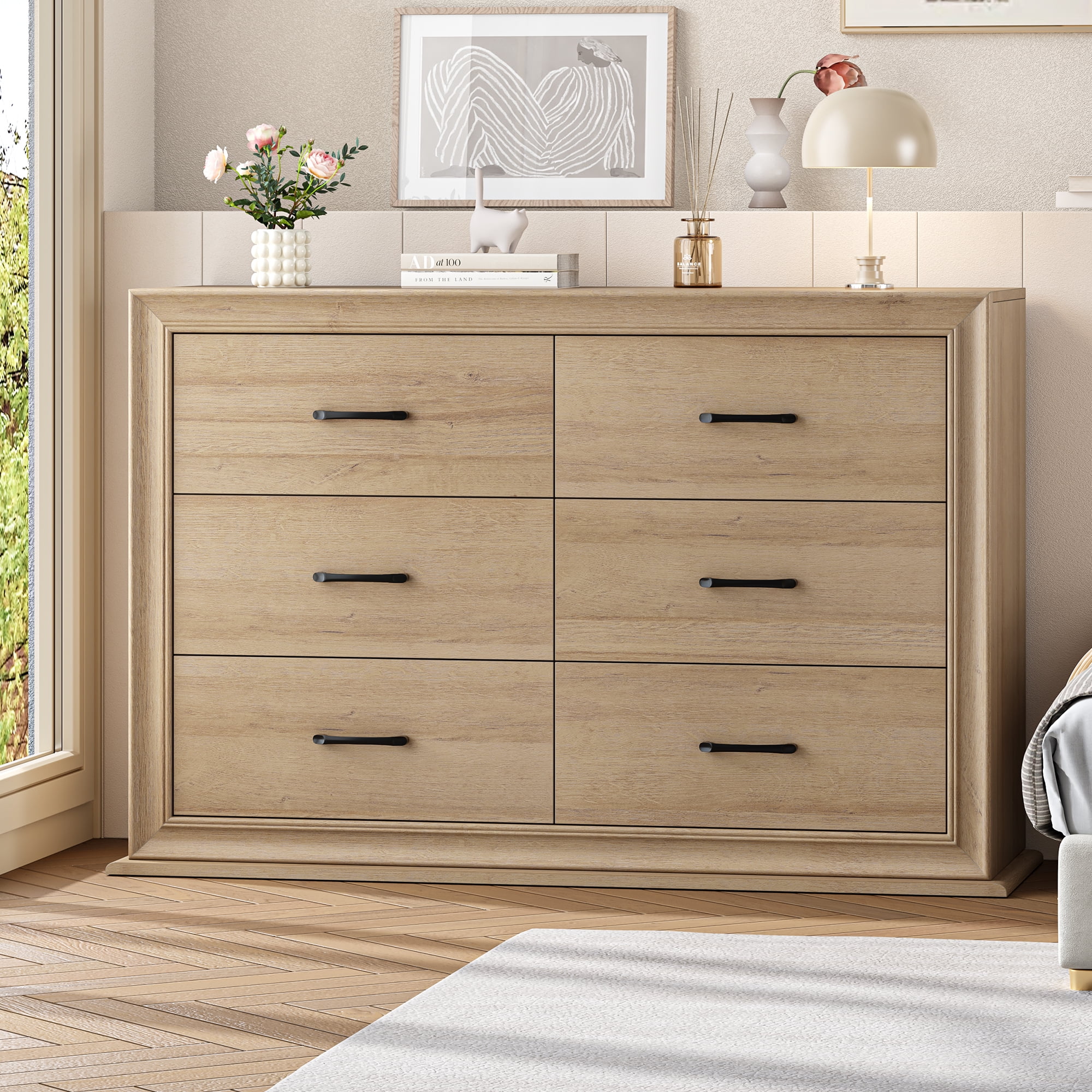Oak 6 drawer chest store