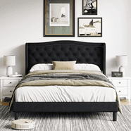 Nexera Queen Size Platform Wood Bed Frame, Black - Walmart.com