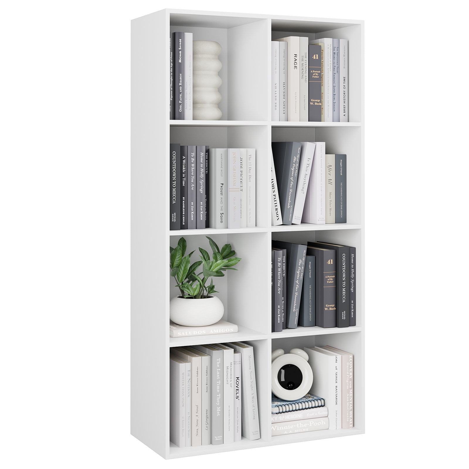"Homfa White Cube Storage Shelving Unit, 8 Cubes Organizer Display, 12. ...